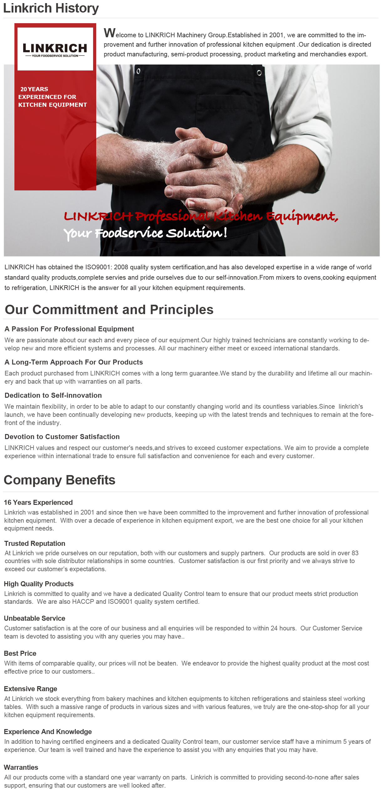 About us - LINKRICH MACHINERY GROUP